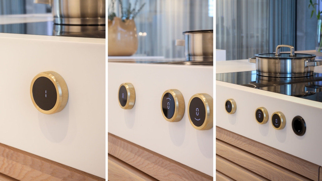 Knapper til BORA Professional i ren messing - fra Engebretsen